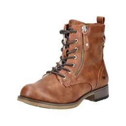 Mustang Shoes Schnürstiefelette »Stiefelette Lederimitat« Cognac 33 33 Verschluss: Schnürung