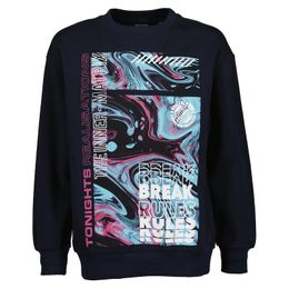 Blue Seven Sweatshirt »Teenager Jungen Sweatshirt« 1 Stk. tlg. 597 - NACHTBLAU 164 164 Jungen Sweatshirt mit großem Frontdruck