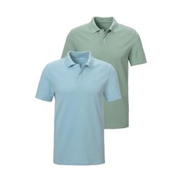 John Devin Poloshirt im-2er-Pack, 2 Stk. tlg. mit dezenter- hochwertiger Logostickerei - 2er-Sparpack hellblau/salbei S (44/46) S (44/46) Poloshirt...