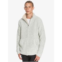 Quiksilver Strickpullover »Boketto« Light Grey Heather L L Stoff: schweres Baumwoll-Acril-Material [3 gg]