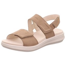 Legero Sandale »ELLA«, Sommerschuh, Sandalette, Klettschuh, mit Klettverschlüssen beige 42 42 Sandale mit nachhaltiger Sohle