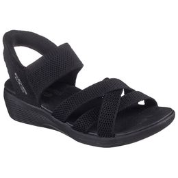 Skechers Keilsandalette »ARYA«, Freizeitschuh, Sandale in veganer Verarbeitung schwarz-uni 41 41 Skechers Sandale mit Fersenriemen und Slip-ins...