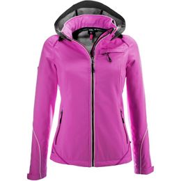 DEPROC Active Softshelljacke &raquo;MECATINA PEAK WOMEN&laquo; mit abnehmbarer Kapuze pink 48 (XL) 48 (XL) Klassische Softshelljacke mit abnehmbarer Kapuze