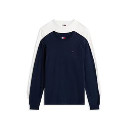 Tommy Jeans Longsleeve »TJM SLIM 2PACK L/S EXT« 2 Stk. tlg. Dark Night Navy/Ecru M M 2er Pack Langarmshirt von Tommy Jeans