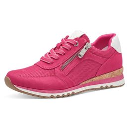 Marco Tozzi Keilsneaker, Freizeitschuh, Halbschuh, Schnürschuh in veganer Verarbeitung pink 42 42 Mit Außenreißverschluss und gepolstertem Schaftrand