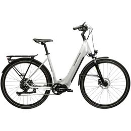 KROSS »E-Trekkingrad Trans 5.0 28" silber 9 Gänge« 9 Gang microSHIFT ADVENT M619 Schaltwerk Kettenschaltung Mittelmotor 250 W Pedelec,...