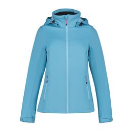 Icepeak Damen Softshelljacke &raquo;D SOFTSHELLJACKE BOISE&laquo; 1 Stk. tlg. mit Kapuze Wasserdicht & Winddicht blau 46