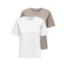 Only Kurzarmshirt &raquo;ONL&ndash; Doppelpack T-Shirts f&uuml;r Alltag und Freizeit&laquo; Packung, 2 Stk. tlg. regular fit, Jersey, Baumwolle, Rundhals, unifarben...