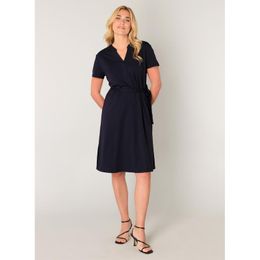 Base Level Sommerkleid »YEN« Ohne Taschen mit Bindegürtel dark blue 46 - N-Gr N-Gr 46 Freizeitkleid von Base Level