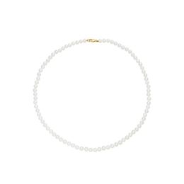 Firetti Perlenkette »Schmuck Geschenk Gold 375 Halsschmuck Halskette Perle« Made in Germany - mit Süßwasserzuchtperle gelbgoldfarben-weiß 4...