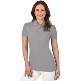 TRIGEMA Poloshirt »Poloshirt aus elast. Piqué« 1 Stk. tlg. cool-grey L L 94 % Baumwolle, Mako-supergekämmt, 6 % Elastan
