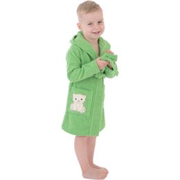 WEWO-Fashion WEWO FASHION Kinderbademantel »8030« 1 Stk. tlg., Eisbär green 92 Länge: 58 cm Kinderbademantel mit Kapuze