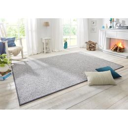 Hanse Home Teppich »Wolly 2« rechteckig 12 mm Höhe Flachgewebe, Läufer, Skandi, Woll-Optik, Esszimmer, Wohnzimmer, Flur grau Obermaterial: 100%...