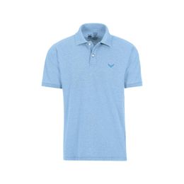 TRIGEMA Poloshirt »Poloshirt DELUXE Piqué« 1 Stk. tlg. iceblue-melange XL XL DELUXE-Piqué-Qualität