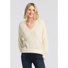 BOSS Orange Damen BOSS Orange Strickpullover &raquo;Foletta Premium Damenmode&laquo; V-Ausschnitt, Ajour&eacute;-Details L