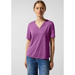 Street One Shirttop im Seidenlook meta lilac 42 42 Shirt mit Kurzarm von Street One