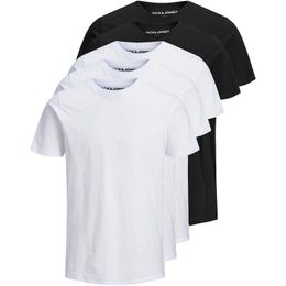 Jack & Jones JACK & JONES T-Shirt »JJEORGANIC BASIC TEE SS O-NE 5PK MP NOOS« Packung, 5er-Pack, 5 Stk. tlg. weiß, schwarz S S Kurzarm: Perfekt für wärmere Tage