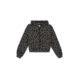 s.Oliver JUNIOR Kapuzensweatshirt, mit Animal-Print, kurz geschnitten GREY/BLACK 170/176 170/176 Sweatshirt Jacke von s.Oliver Junior Girls