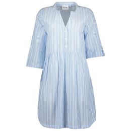 Blue Seven Sommerkleid »Blusenkleid« 1 Stk. tlg. 518 - MITTELBLAU 44 44 Trendiges Kleid mit Henley Ausschnitt für Damen