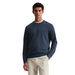 Marc O'Polo MARC O'POLO Sweatshirt Basic, mit Rippbündchen, regular, leichter Sommer-Sweat dark navy S S Rundhalssweatshirt