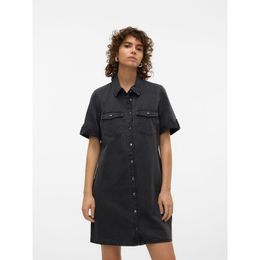 Véro Moda VERO MODA Jeanskleid »VMJENNIE SS SHORT DENIM DRESS NOOS« Brusttaschen Black Denim S - N-Gr N-Gr S Modisches Jeanskleid mit pflegeleichter...