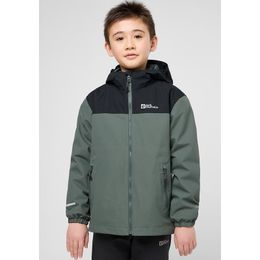 Jack Wolfskin 3-in-1-Funktionsjacke »SNOWCURL 3IN1 JACKET K« mit Kapuze slategreen-black 140 140 Taftgefütterte Ärmel