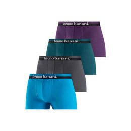 Bruno Banani Boxer »Boxershorts für Herren« Packung, 4 Stk. tlg., mit erhabenem Logo-Druck auf dem Bund blau, petrol, navy, anthrazit S - 4 Stk. 4...