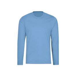 TRIGEMA T-Shirt »Langarmshirt aus 100% Baumwolle« 1 Stk. tlg. ice-blue M M Single-Jersey