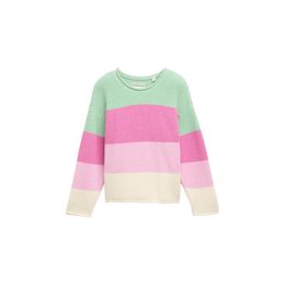 Tom Tailor Jacquardpullover mit Streifen Muster multicolor green block stripe 92 92 Jacquardpullover von Tom Tailor