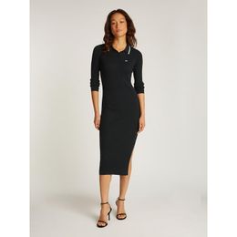 Tommy Jeans Polokleid »TJW LS POLO MIDI DRESS« in Midi-Länge Black XS (34) - N-Gr N-Gr XS (34) Polokleid von Tommy Jeans