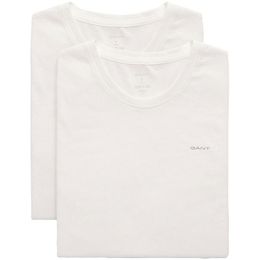 Gant T-Shirt »C-NECK T-SHIRT 2-PACK«, 2 Stk. aus besonders weichem Material White XL XL Kurzarm und hüftlang: ideal für den Sommer
