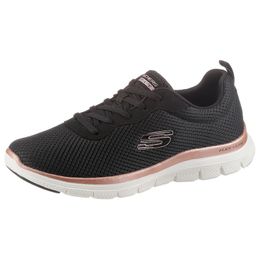 Skechers Sneaker »FLEX APPEAL 4.0 BRILLINAT VIEW« Freizeitschuh, Halbschuh, Schnürschuh mit Air Cooled Memory Foam schwarz-rosé 41 41 Modischer...