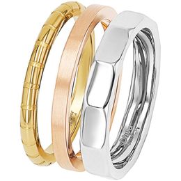 s.Oliver Ring-Set »2038890/-91/-92/-93« edelstahlfarben-gelbgoldfarben-roségoldfarben 58 Elegantes Damen Ring Set von s.Oliver