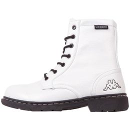 Kappa Schnürboots mit praktischem Reißverschluss an der Schuhinnenseite white-black 42 42 Schnürstiefelette im Work Boot Design von Kappa