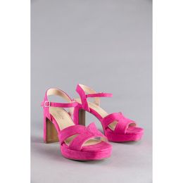 Aniston Shoes Damen Aniston SHOES High-Heel-Sandalette , Sommerschuh, Abendsandale, Plateau - NEUE KOLLEKTION pink 37