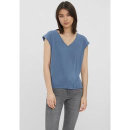 Véro Moda VERO MODA V-Shirt »VMFILLI SS V-NECK TEE GA NOOS« China Blue XXL XXL Kurzarm-Design, optimal für warme Tage oder als Layering-Basis in kühleren...