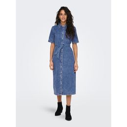 Only Jeanskleid »ONLLANA SS LONG DRESS DNM REA258 NOOS« Brusttasche Medium Blue Denim S - N-Gr N-Gr S Langes Denim Kleid von Only
