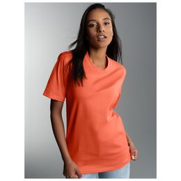 TRIGEMA T-Shirt »T-Shirt DELUXE Baumwolle« 1 Stk. tlg. peach L L DELUXE-Single-Jersey