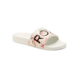 Roxy Sandale »Slippy Ii« White/Crazy Pink Print 11(42) 11(42) Obermaterial: Nylongefüttertes...
