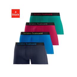 Bruno Banani Boxer »Boxershorts für Herren« Packung, 4 Stk. tlg., mit farbigen Marken-Schriftzug am Bündchen marine, blau, rot, grün S S Bruno...