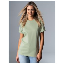 TRIGEMA T-Shirt »T-Shirt DELUXE Baumwolle« 1 Stk. tlg. green tea M M DELUXE-Single-Jersey