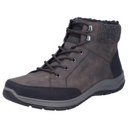 Rieker Winterboots, Schnürboots, Outdoorschuh mit praktischem Innenreißverschluss dunkelbraun kombiniert 43 43 Schnürboots mit Schaftrandpolsterung
