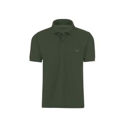 TRIGEMA Poloshirt »Polohemd mit Brusttasche« 1 Stk. tlg. khaki M M DELUXE-Piqué-Qualität