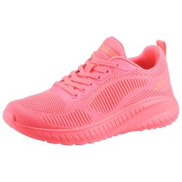 Skechers Sneaker &raquo;BOBS SQUAD CHAOS-COOL RYTHMS&laquo;, Knitwear-Sneaker, Schn&uuml;rschuh in veganer Verarbeitung neon pink 37 37 Sportiver Sneaker von...