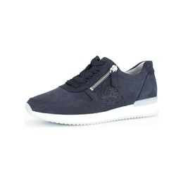 Gabor Sneaker »Sneaker Nubukleder/Textil« Dunkelblau 42,5 42,5 Verschluss: Schnürung