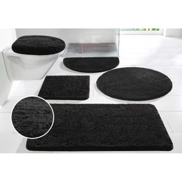 my home Badematte &raquo;Merida, Badvorleger, Badezimmer Teppich&laquo; H&ouml;he 32 mm rutschhemmend beschichtet fu&szlig;bodenheizungsgeeignet schnell trocknend...