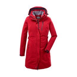 Killtec Parka »KOW 165 WMN PRK« Wasser- und winddichter Parka mit Teddyfleece und abnehmbarer Kapuze rot 40 40 Funktionsparka mit regulierbarer,...