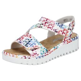 Rieker Plateausandale Sommerschuh, Sandalette, Keilabsatz, mit Klettriemchen multicolor 39 39 Sandale mit praktischen Klettverschlüssen