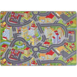 ANDIAMO Kinderteppich »Straße, LAGERRÄUMUNG!« rechteckig 5 mm Höhe Straßen-Spiel-Teppich, Sonderposten, für Mädchen & Jungen bunt; Höhe 5 mm...