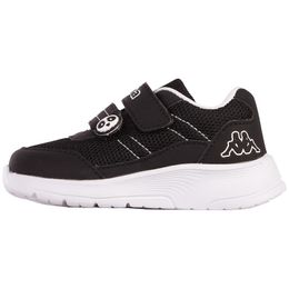 Kappa Klettschuh - besonders kindgerecht: mit niedlichen Tierapplikationen black-white 25 25 Leichter Kinder Sneaker von Kappa